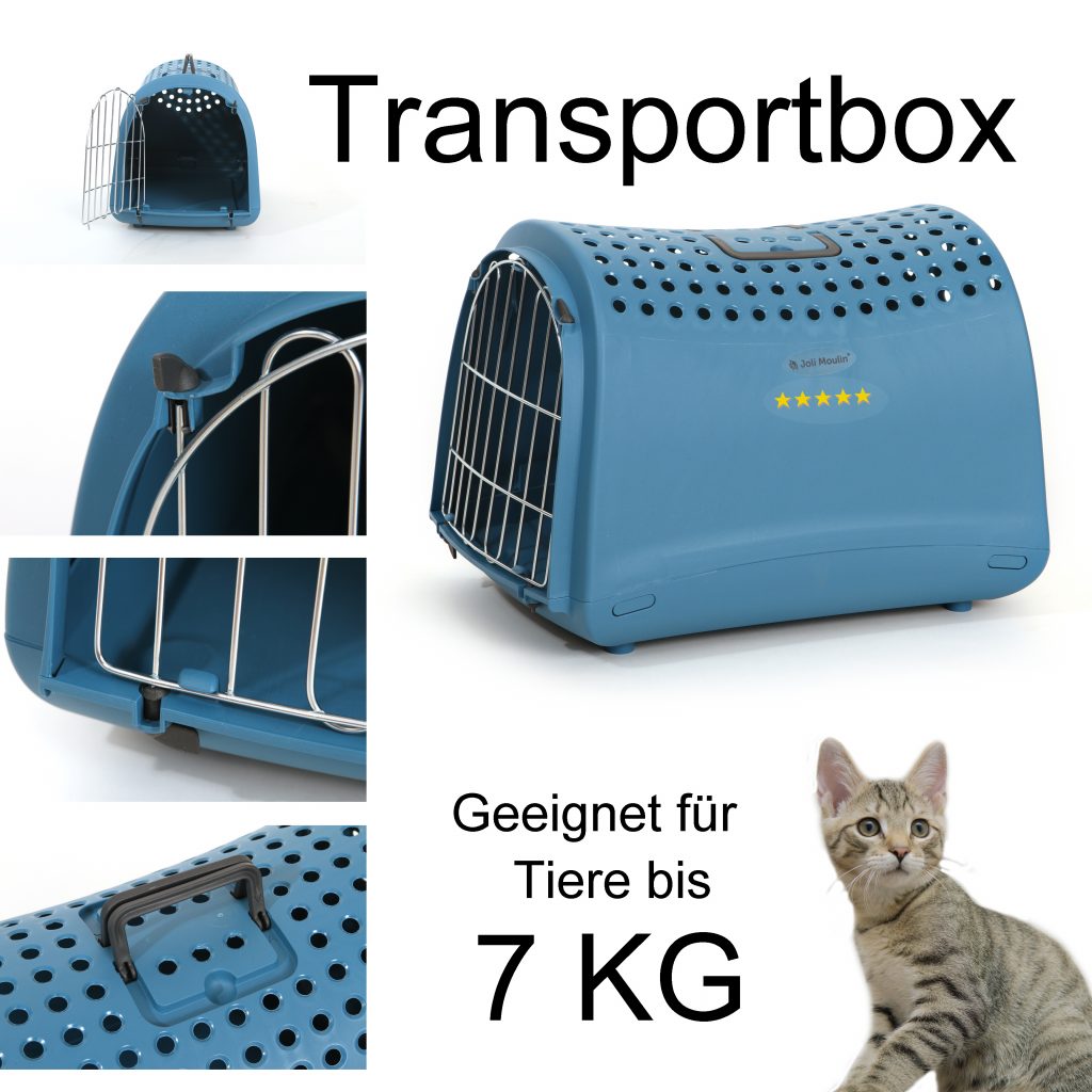 Premium Transportbox Katzen, Welpen, Hunde 40×50 cm Anthrazit | 100% ...